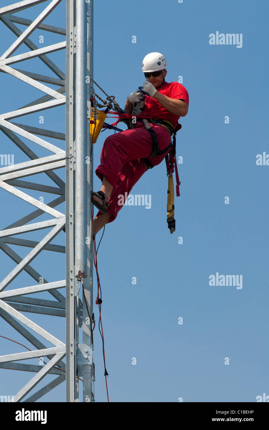 Cell tower repair hi-res stock photography and images - Alamy