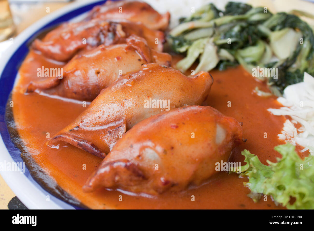 a plate of calamari Stock Photo - Alamy