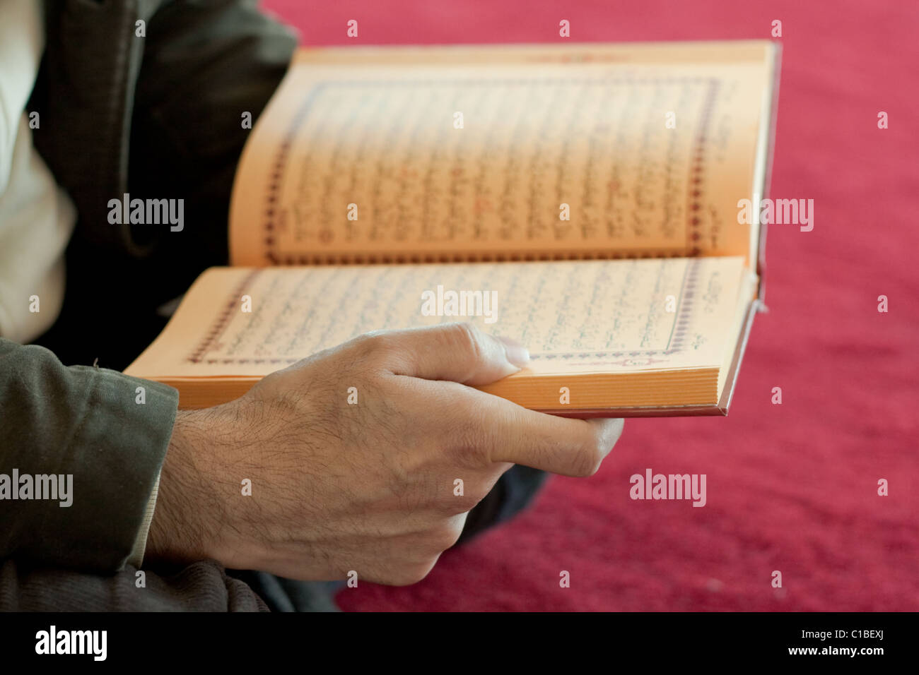 Man reading holy quran Stock Photo - Alamy