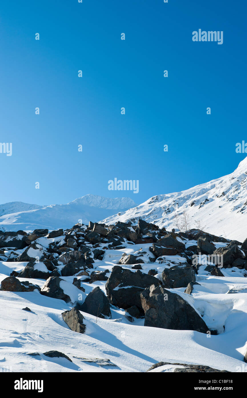 BOULDER FIELD AT BYRON GLACIER Stock Photo - Alamy