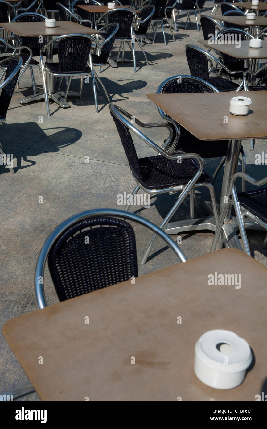 chairs tables external Stock Photo - Alamy