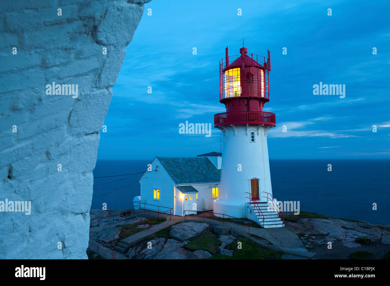 The idyllic Lindesnes Fyr Lighthouse, Lindesnes, Norway Stock Photo - Alamy