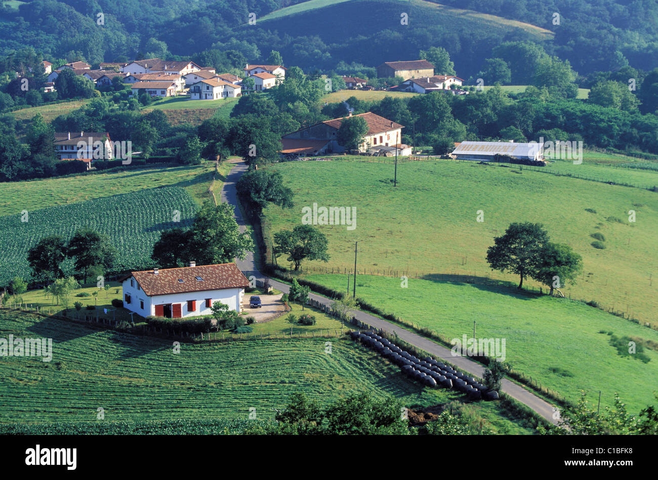 France, Pyrenees Atlantiques, Sare village, labelled Les Plus Beaux ...