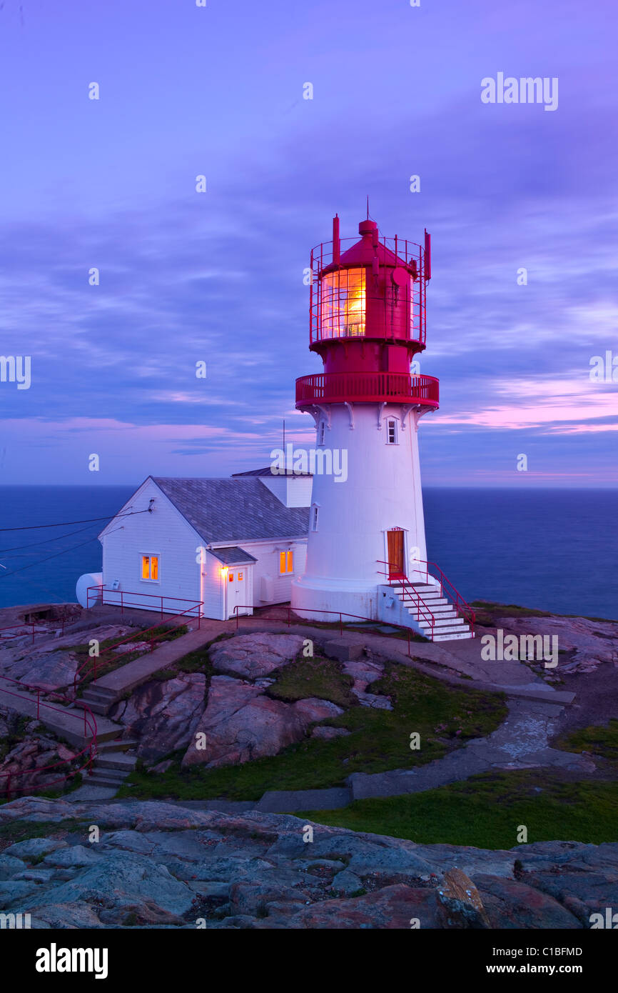 The idyllic Lindesnes Fyr Lighthouse, Lindesnes, Norway Stock Photo - Alamy