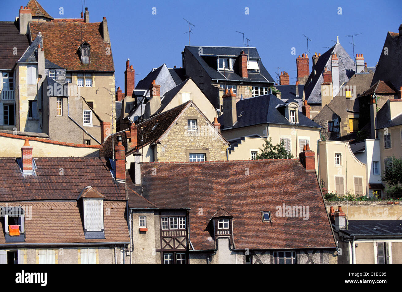 France, Nievre, Nevers, old town Stock Photo - Alamy