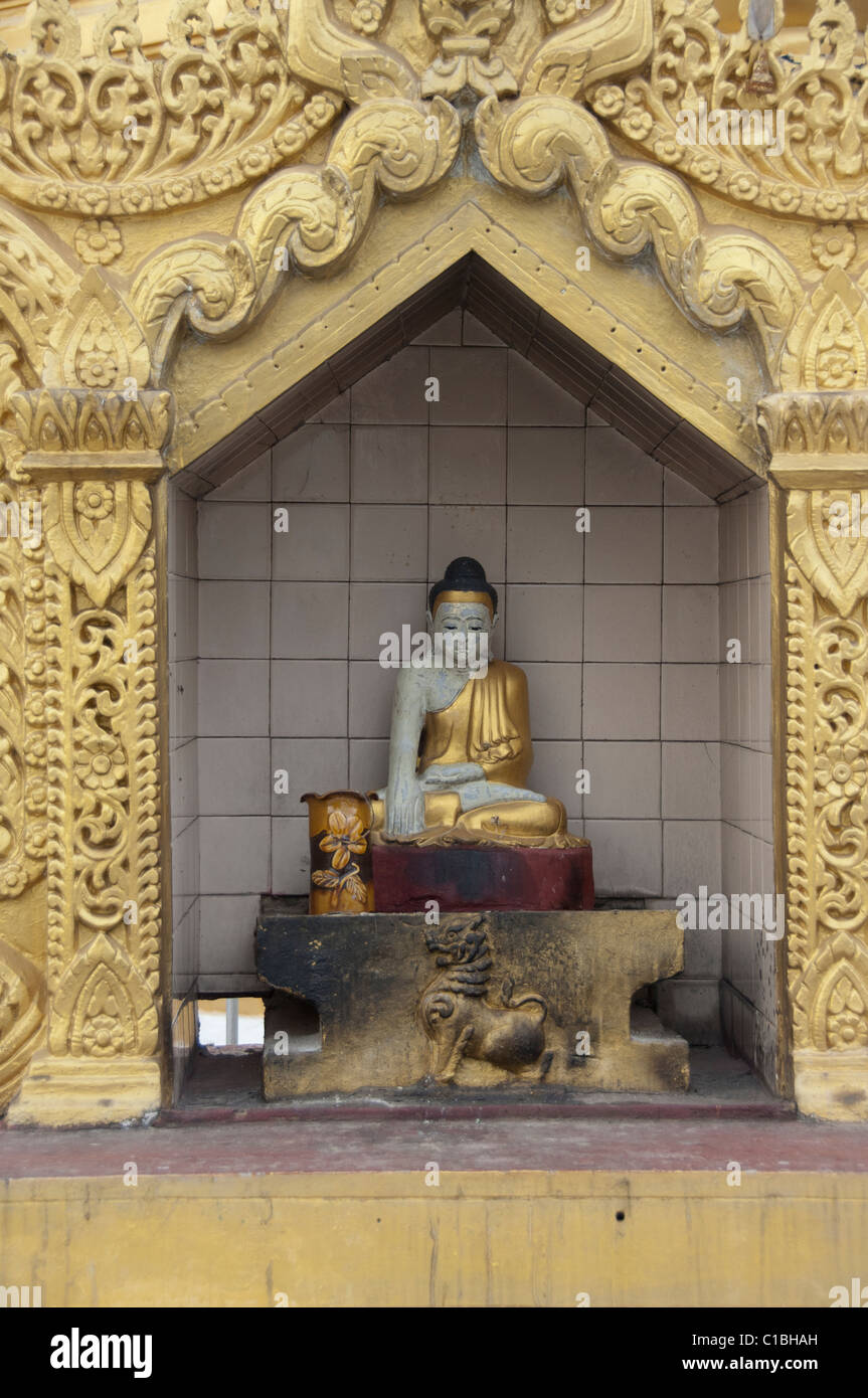 Myanmar (aka Burma), Mandalay. Kuthodaw Pagoda, built by King Mindon in ...