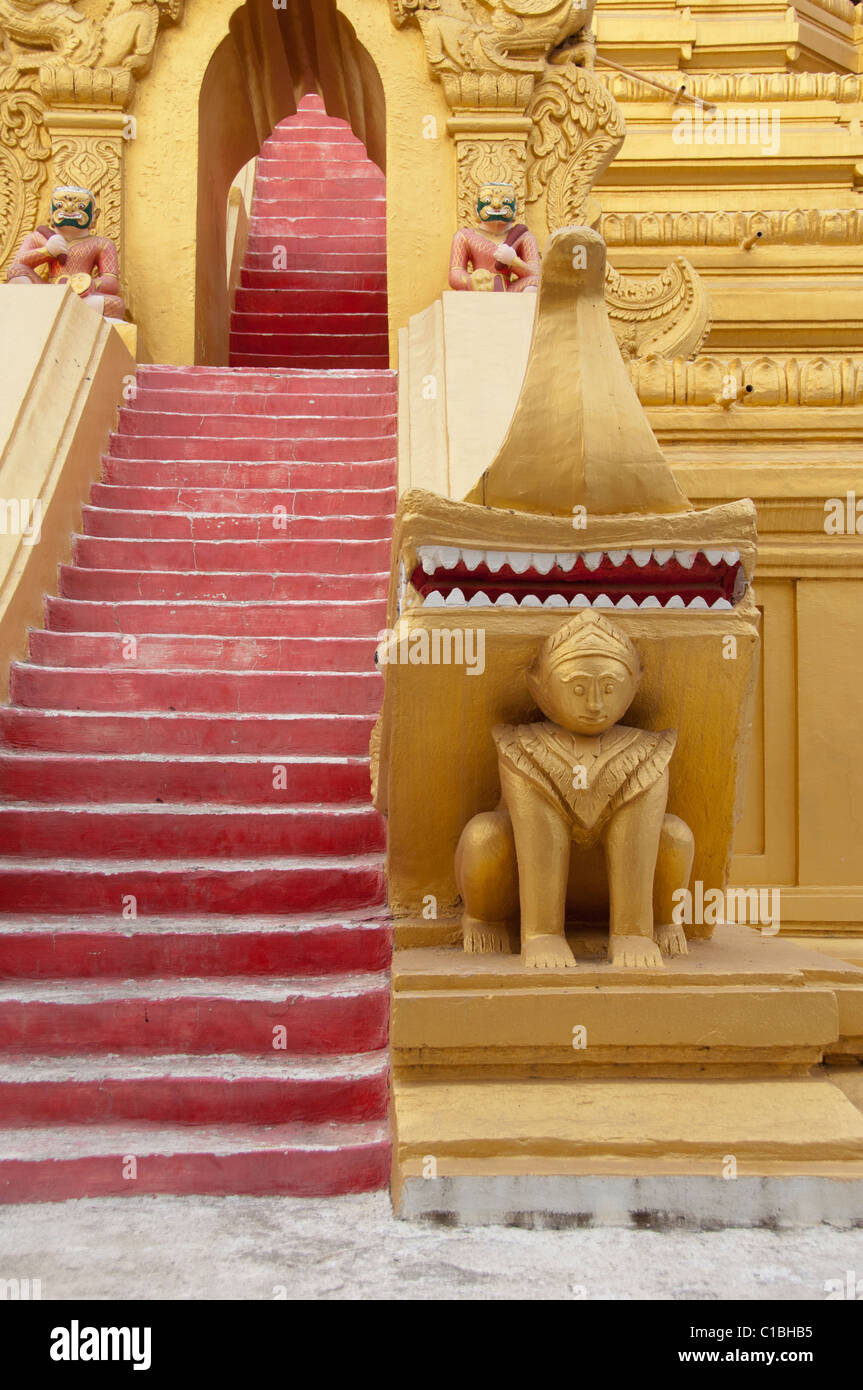 Myanmar (aka Burma), Mandalay. Kuthodaw Pagoda, built by King Mindon in ...