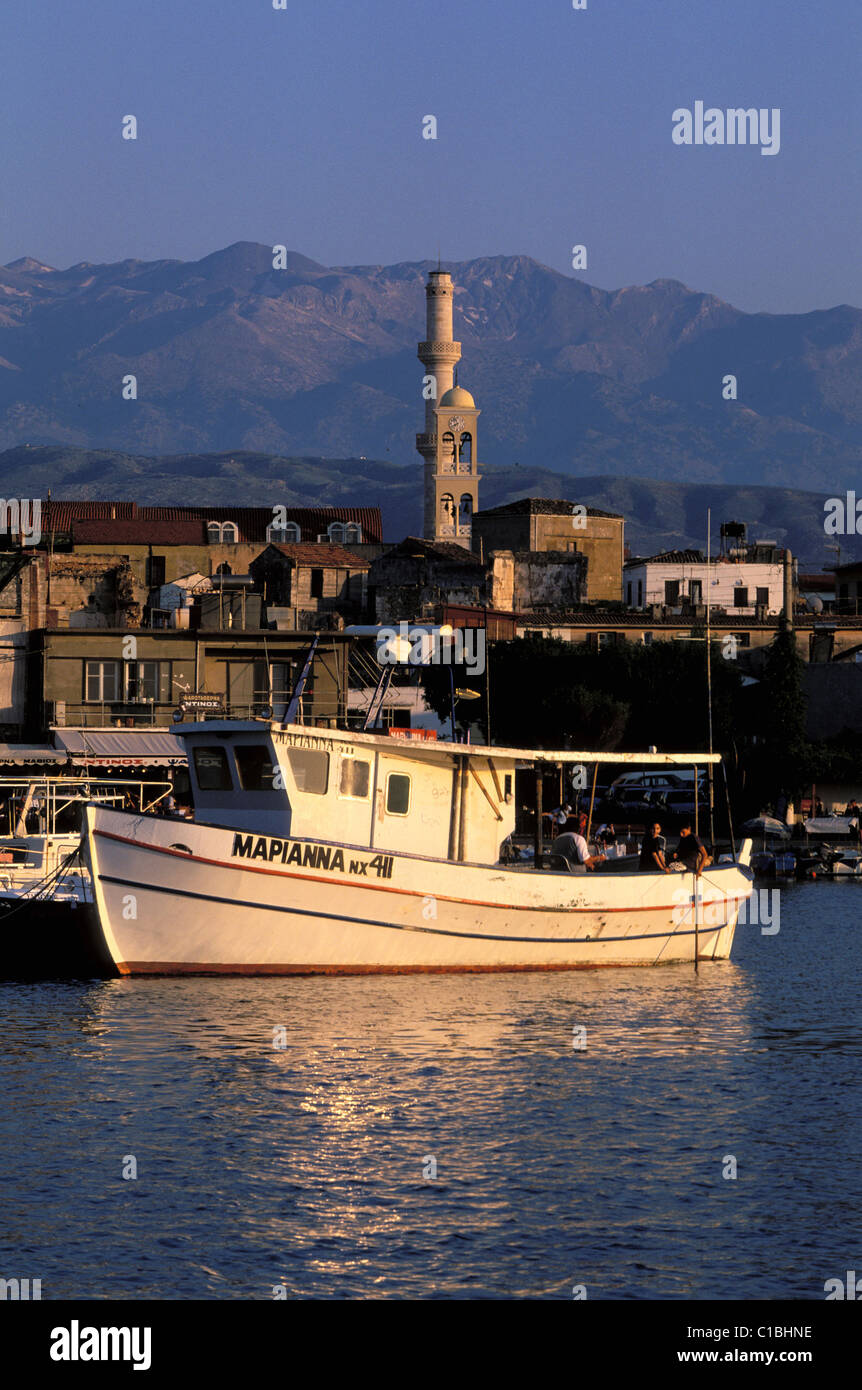 Greece, Crete, Hania, the venetian harbour Stock Photo - Alamy