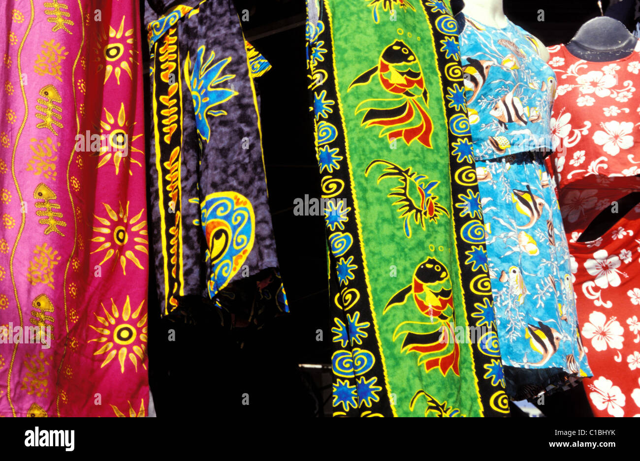 Mauritius, Port-Louis (capital city) district, Curepipe, fabric cloth ...