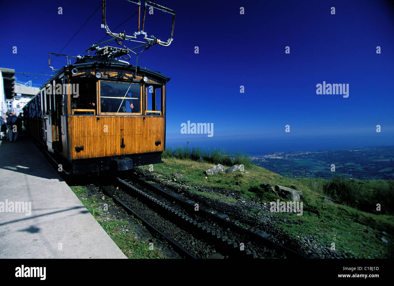 France, Pyrenees Atlantiques, climbing of the Rhune mountain with the ...