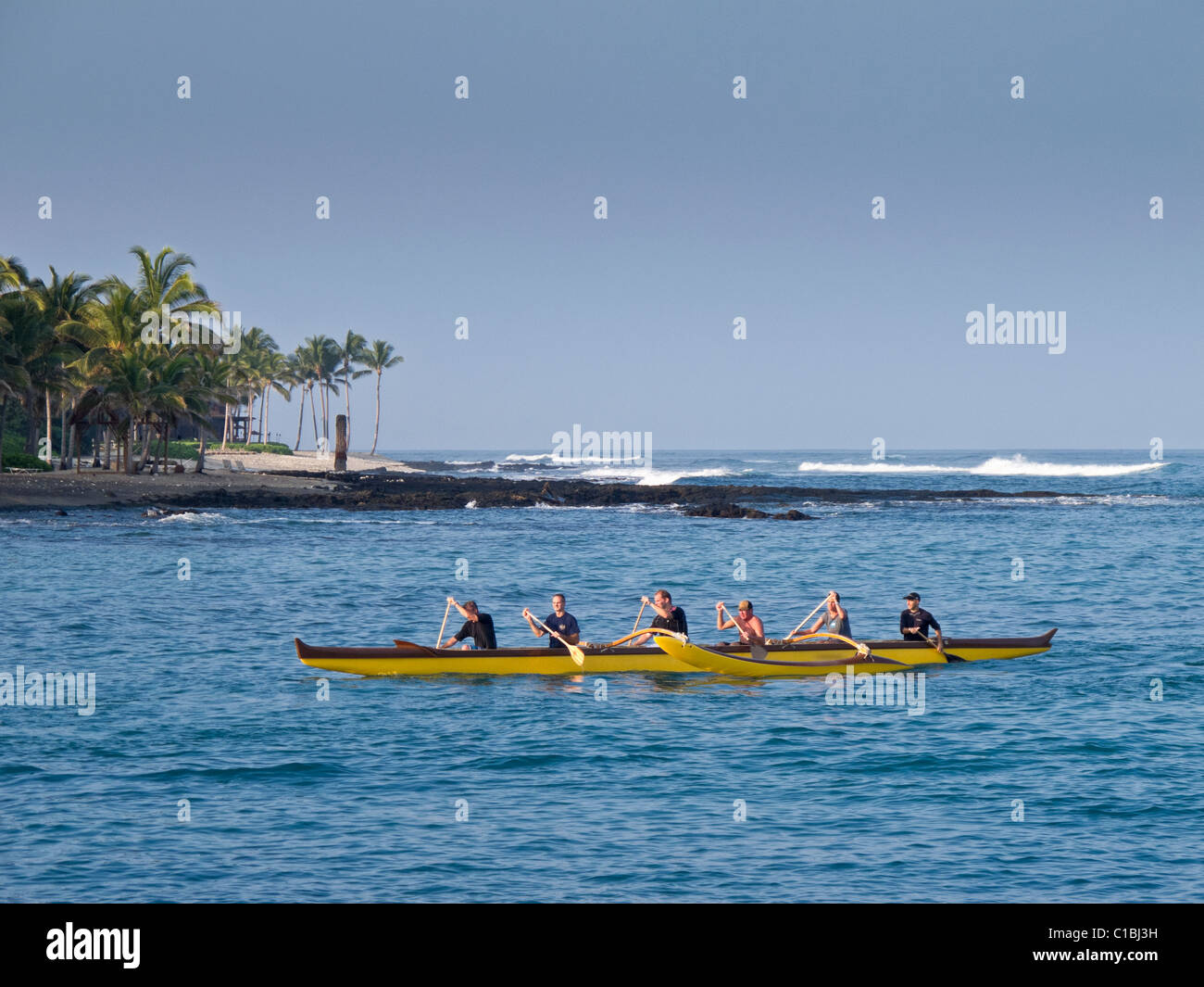 Outrigger paddlers hi-res stock photography and images - Alamy