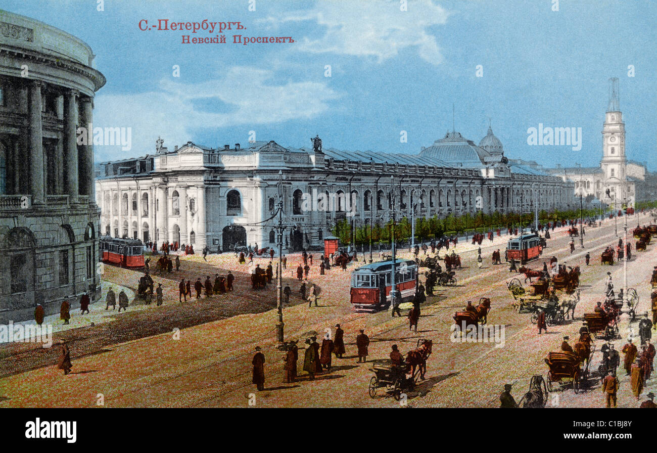 Nevsky Prospect in St. Petersburg. Russia Stock Photo - Alamy
