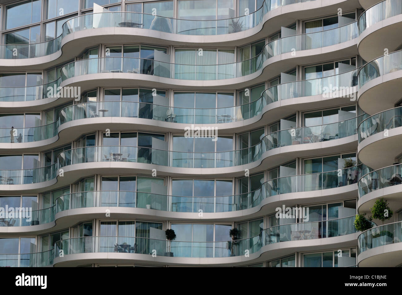 Exterior view of flats -apartments in London Stock Photo - Alamy