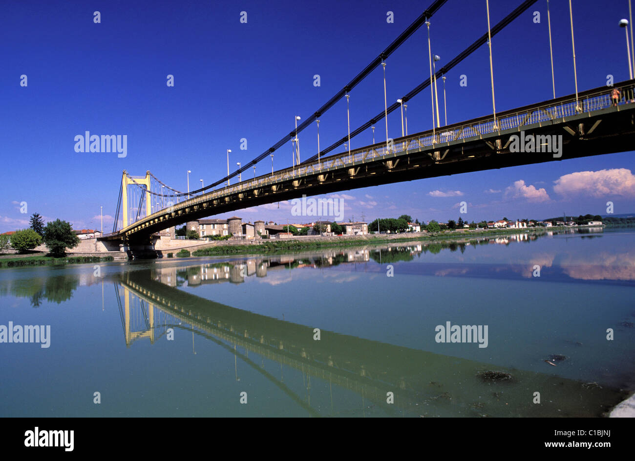 France, Ardeche, Serrieres, bridge over the Rhone river Stock Photo - Alamy