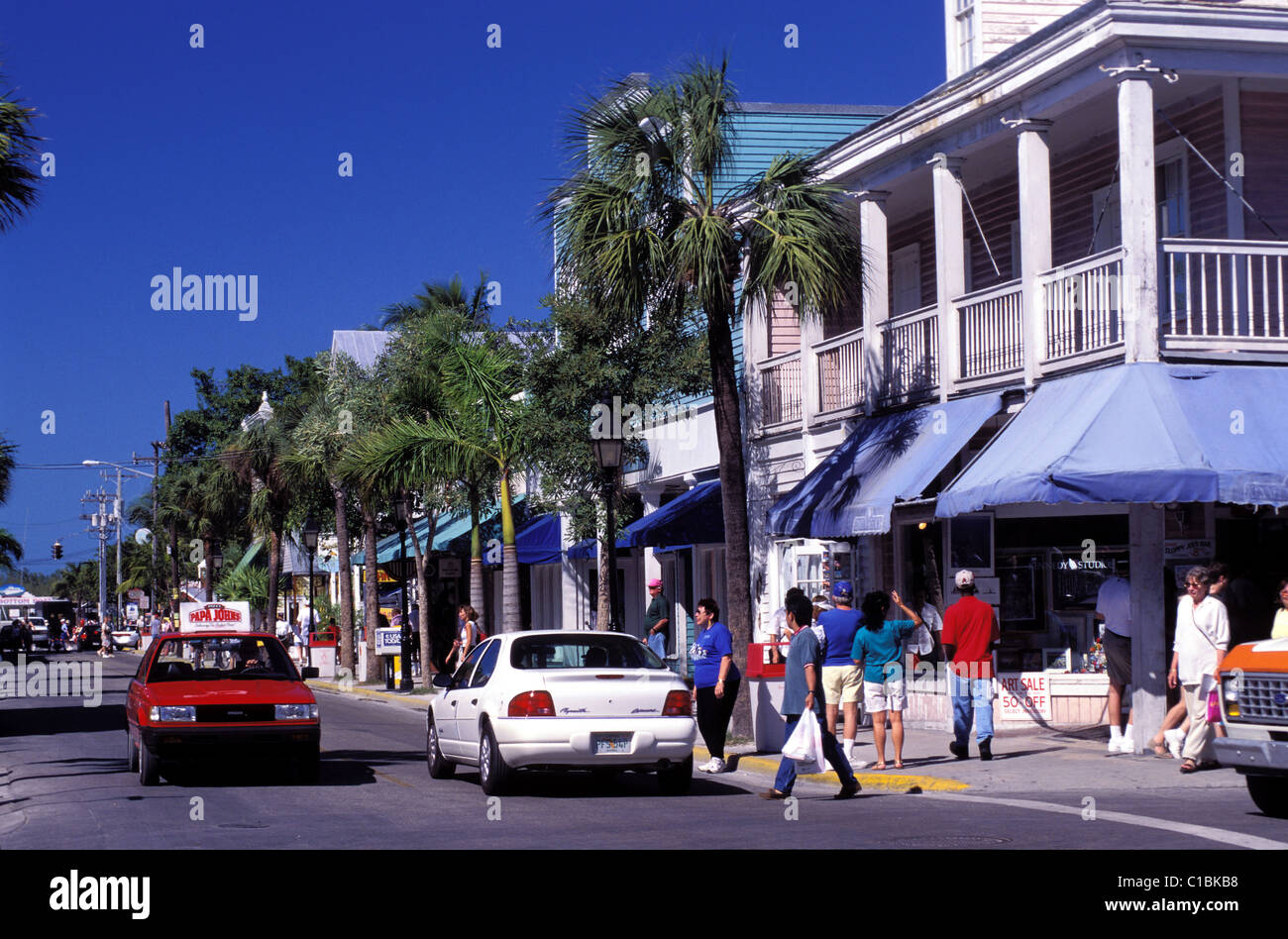 United States, Florida, Key west, stores on Duval street, the most ...