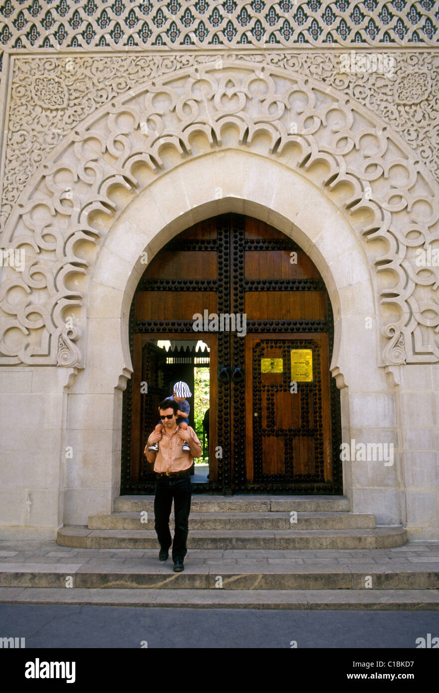 French man, Muslim man, father and son, Mosque of Paris, La Mosquee du ...