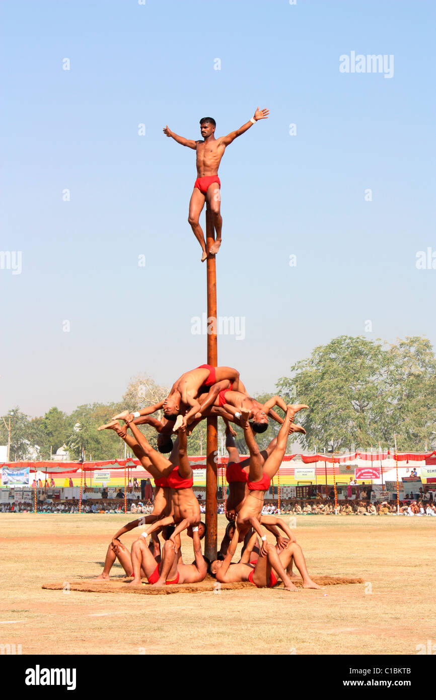 Mallakhamb or Malkhamb, a traditional indian sport from Maharastra ...