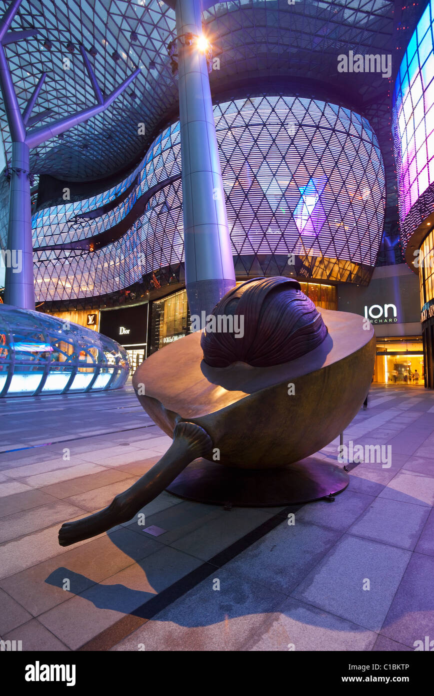 The Nutmeg sculpture by artist Kumari Nahappan at the ION Orchard Mall ...