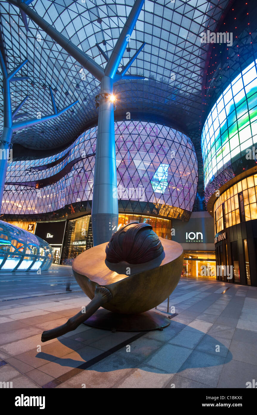 The Nutmeg sculpture by artist Kumari Nahappan at the ION Orchard Mall ...