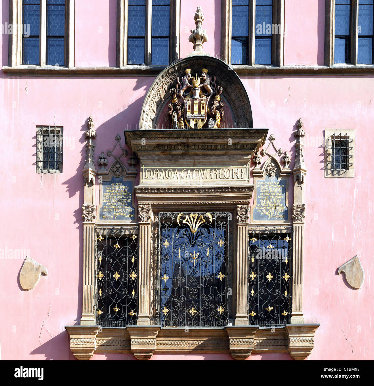 Czech Republic, Prague, Town Hall, heraldry and armories of the city ...