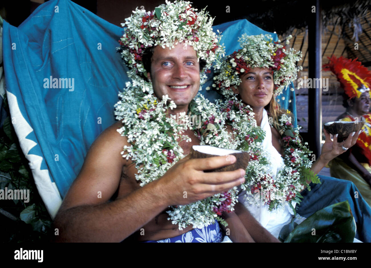 France, French Polynesia, the Society archipelago, Moorea Island Stock ...