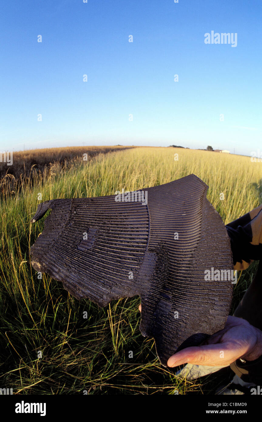 France, Space Fragments, a piece in the russian satellite Cosmos 1984 ...