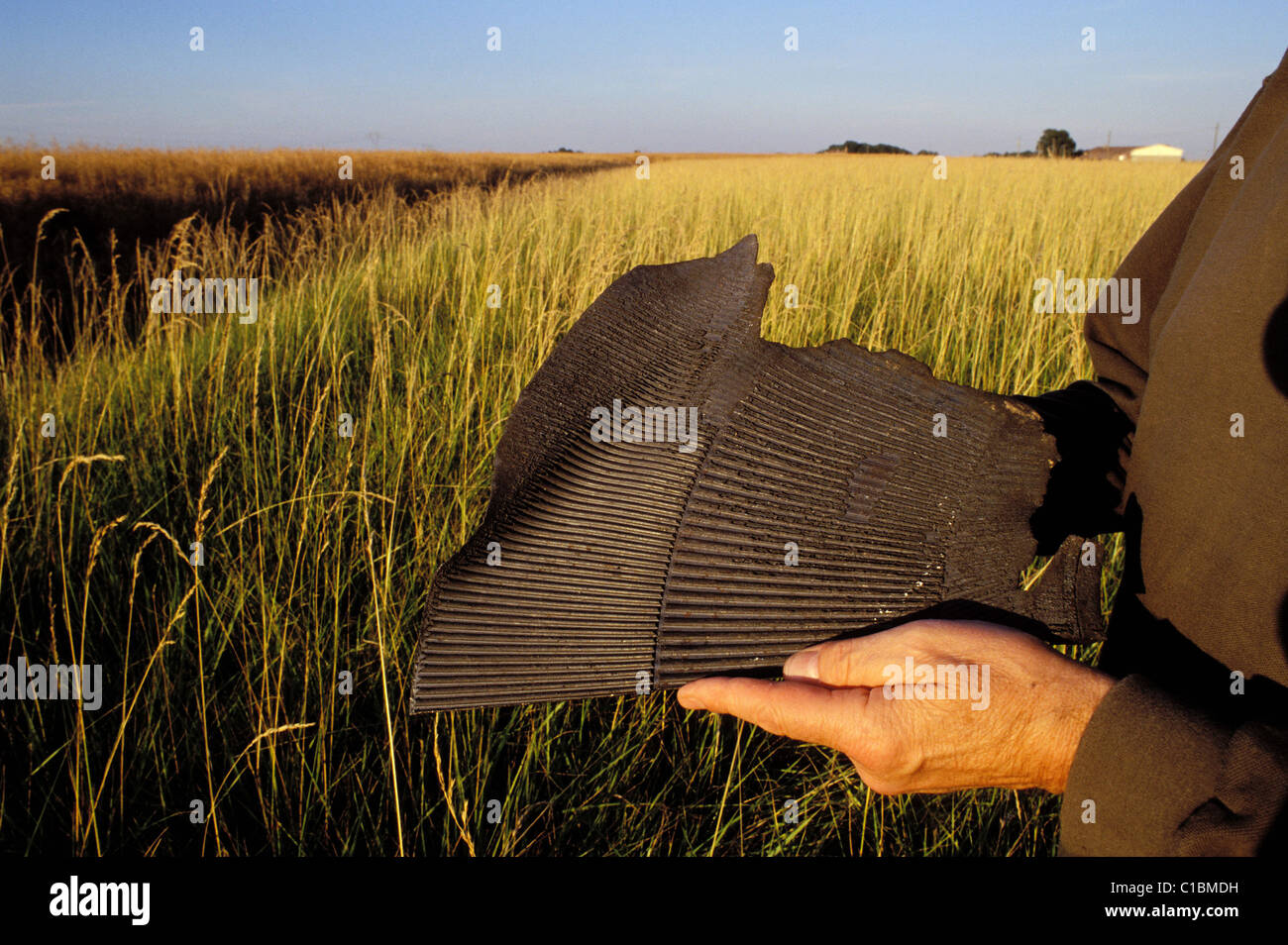 France, Space Fragments, a piece in the russian satellite Cosmos 1984 ...