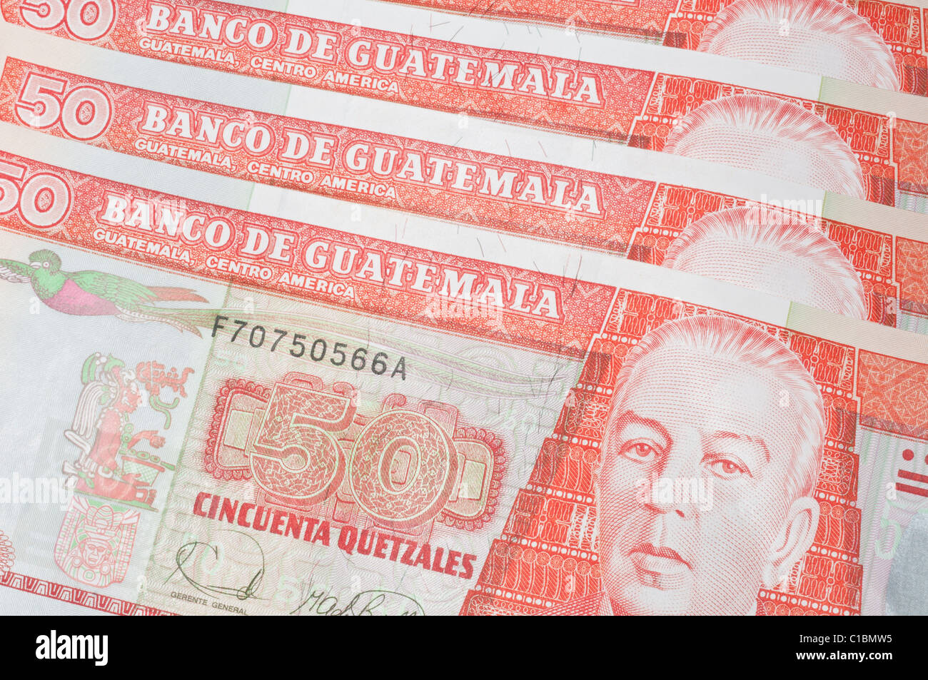 50 Guatemalan quetzales, bank notes, fiffty currency/money Stock Photo ...