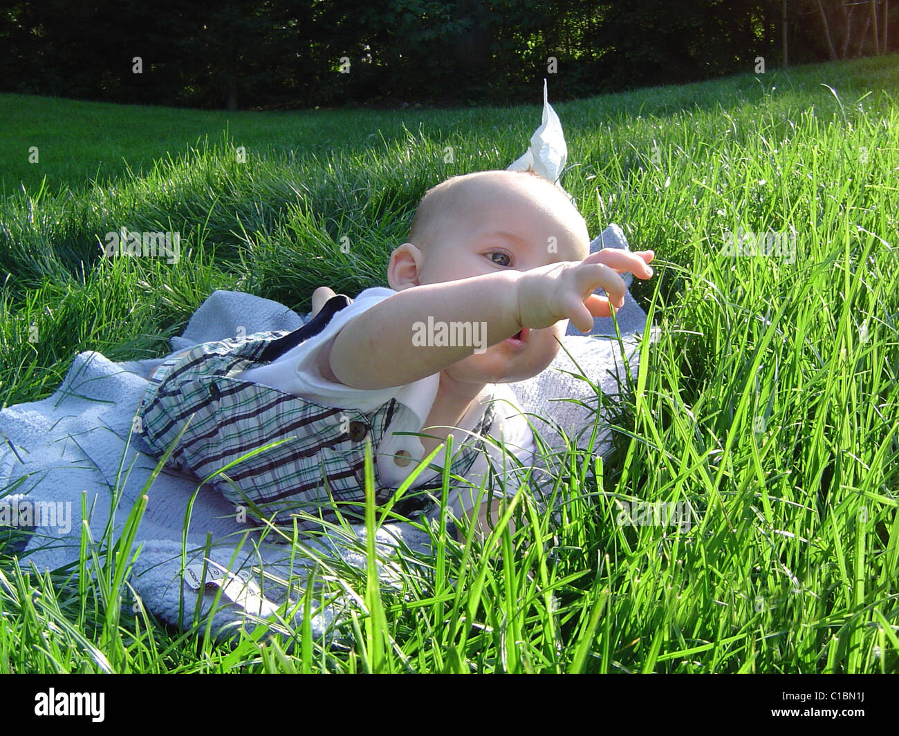 Boy hand touch reach hi-res stock photography and images - Alamy