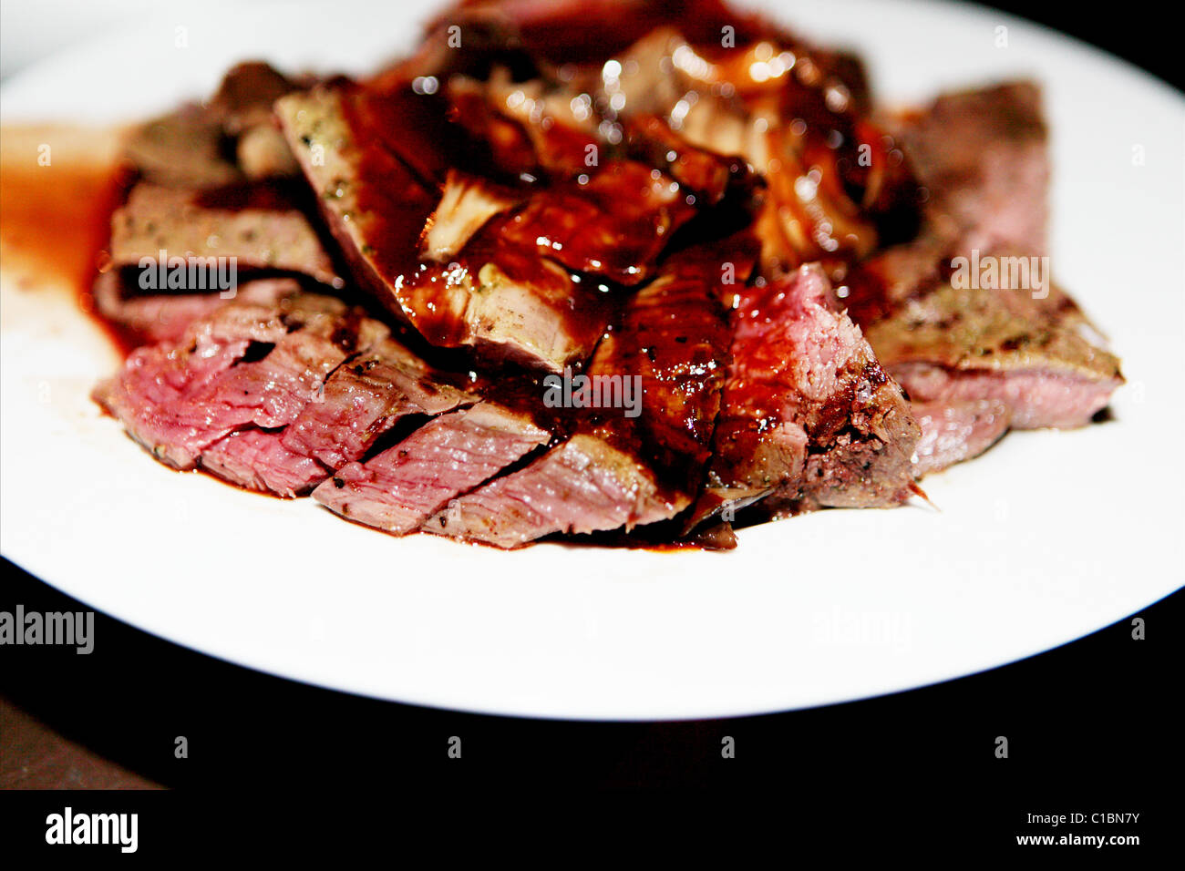 GOURMET FOOD MEAL BEEF PLATE COOKED CUISINE CULINARY MEAT BRAISED Stock ...