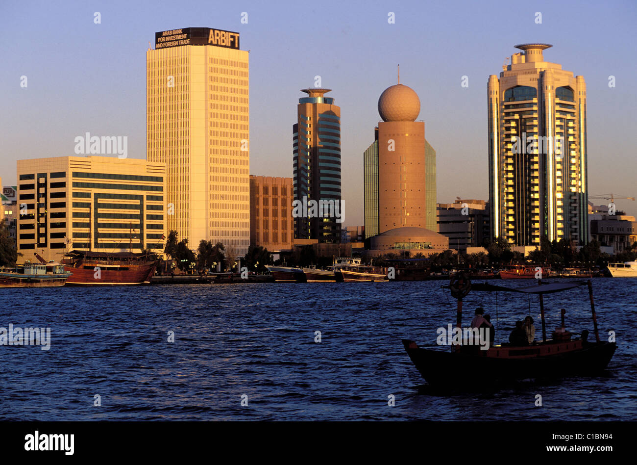 Dubai, United Arab Emirates, the town of Dubai, Dubai Creek and the ...