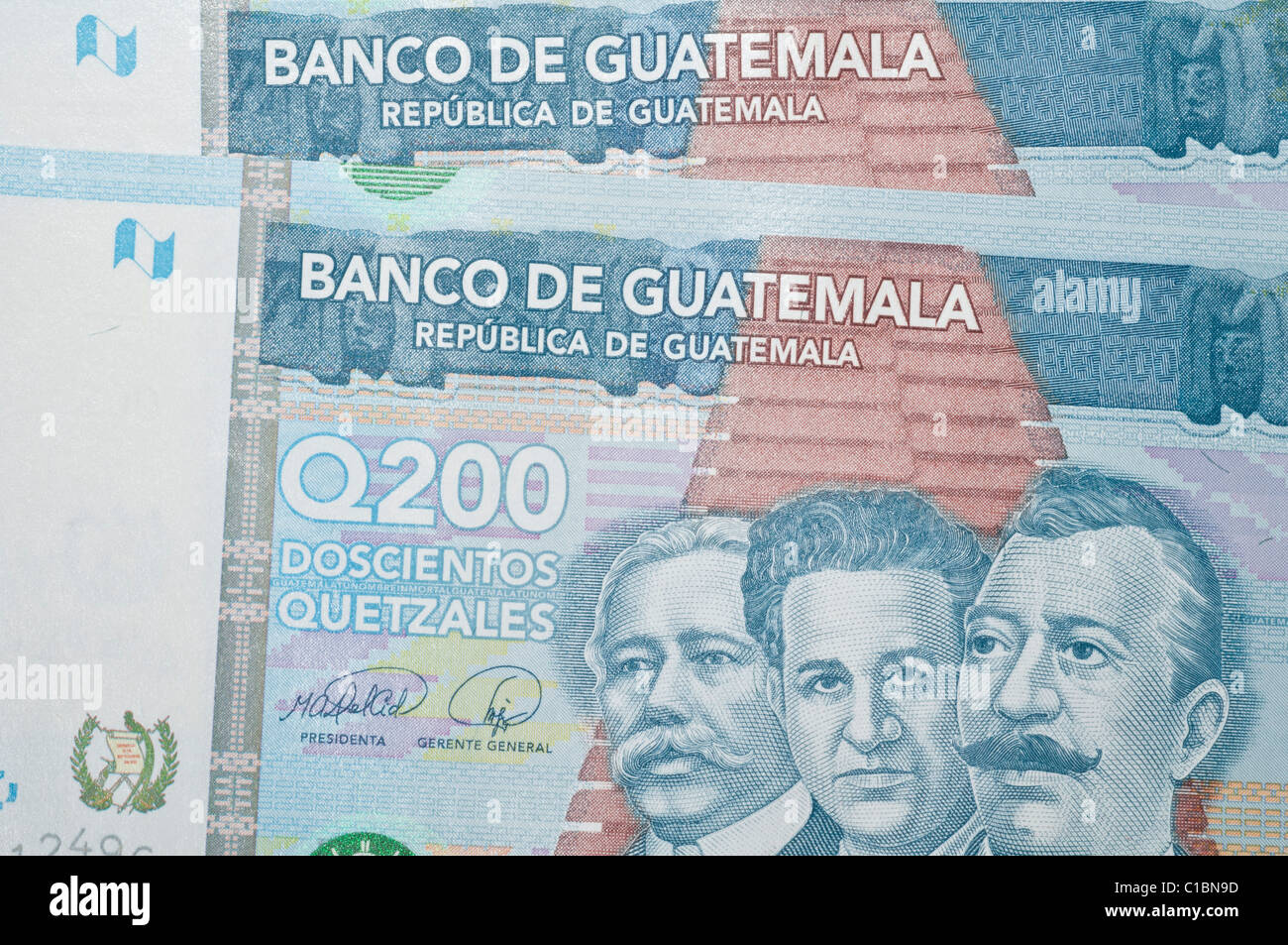 200 Guatemalan quetzales, bank notes, two hundred, Q200, currency/money ...
