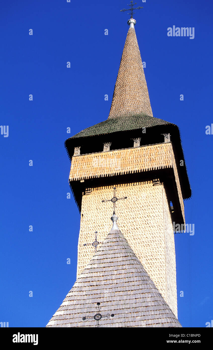 Romania, Maramures, the Carpathians, wooden church of Botiza village Stock Photo - Alamy