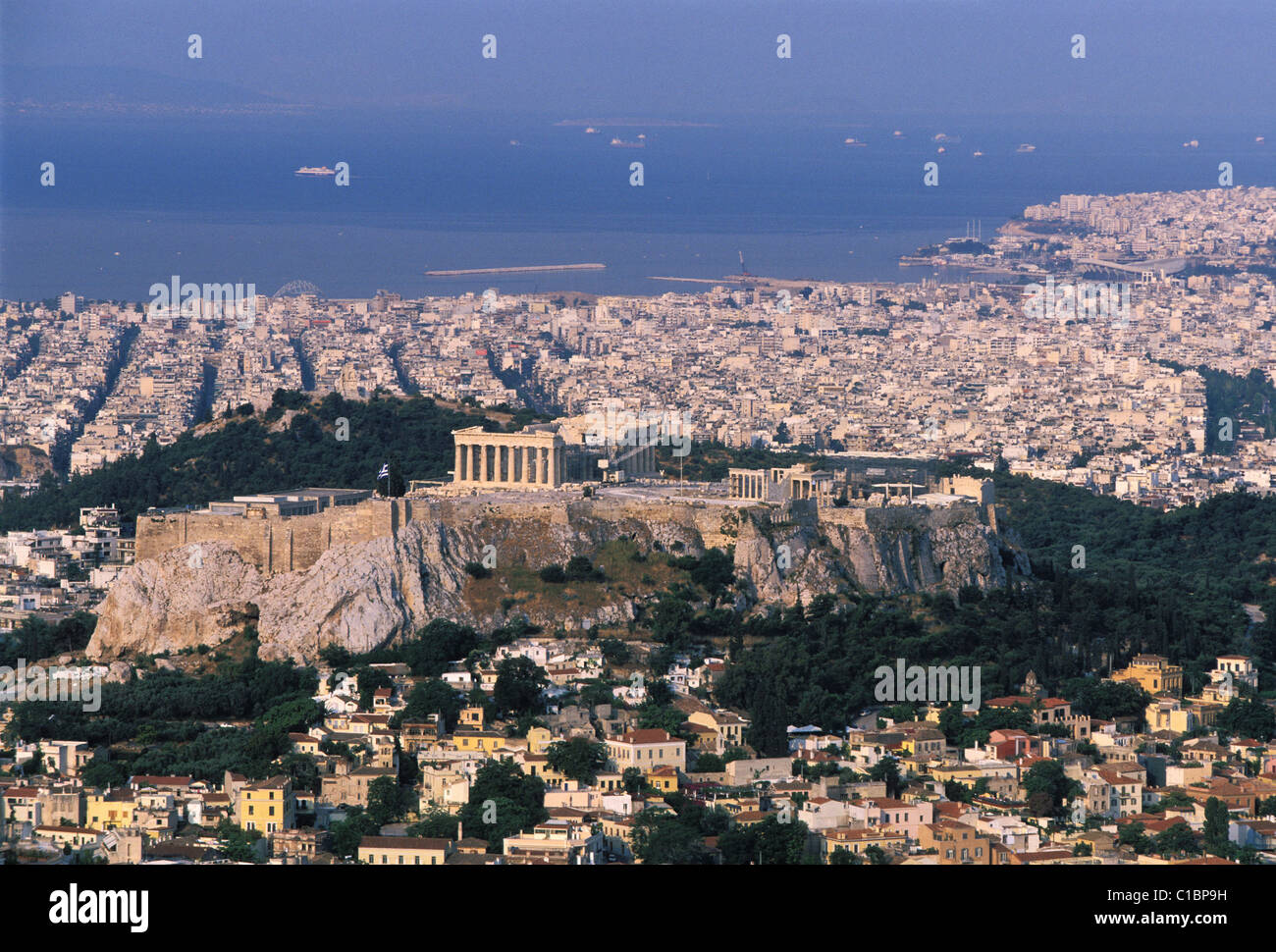 Greece, Athens, panorama from the Lycabette hill Stock Photo - Alamy