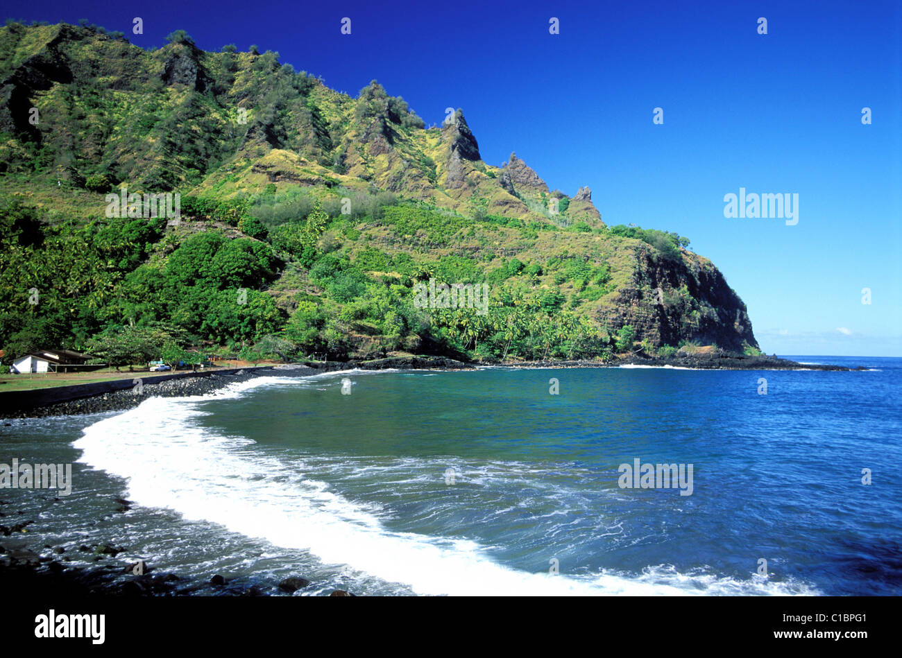 France, French Polynesia, Marquisas archipelago, Fatu Hiva Island, Omoa ...