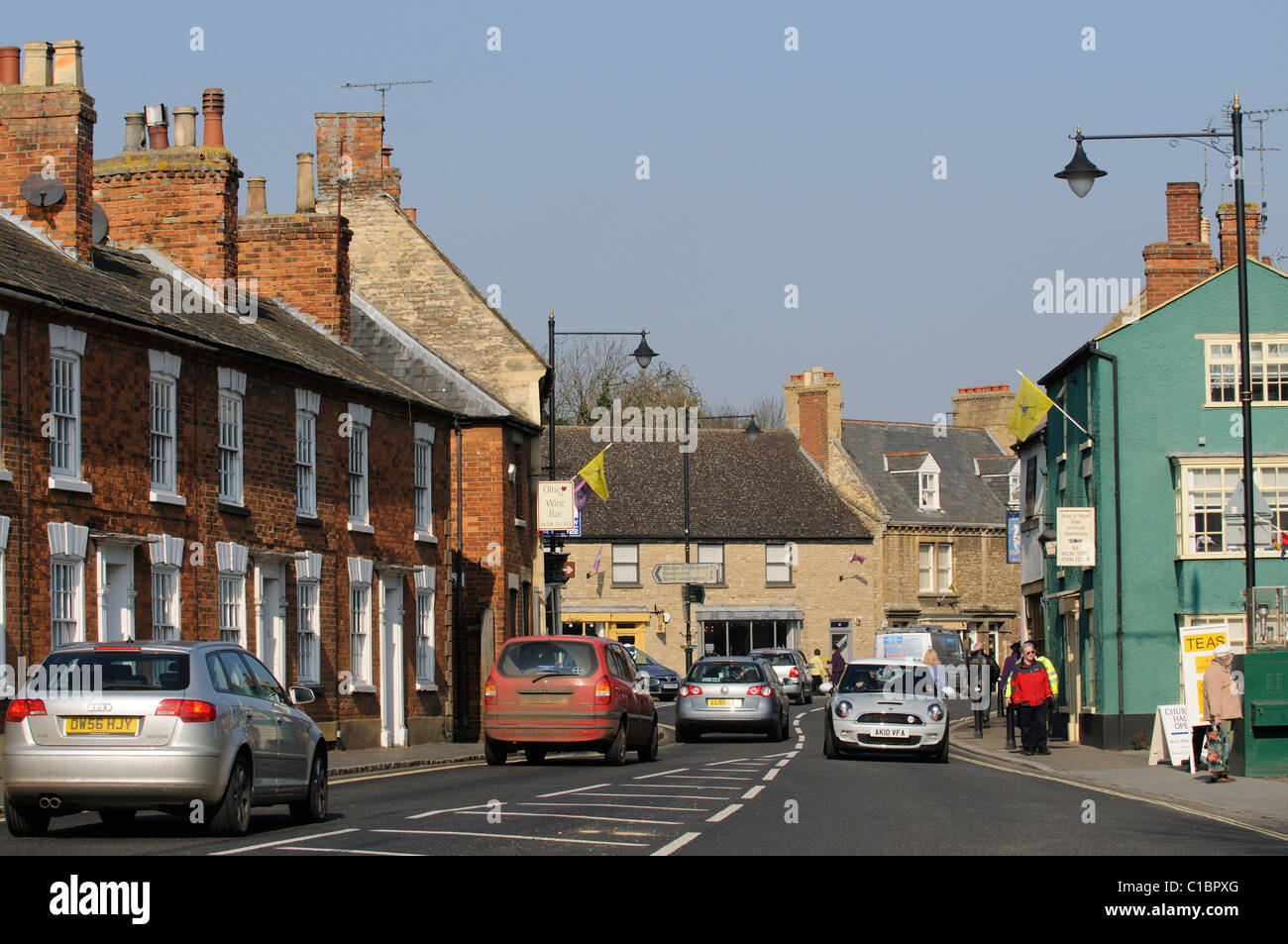 Shops in market town olney hi-res stock photography and images - Alamy