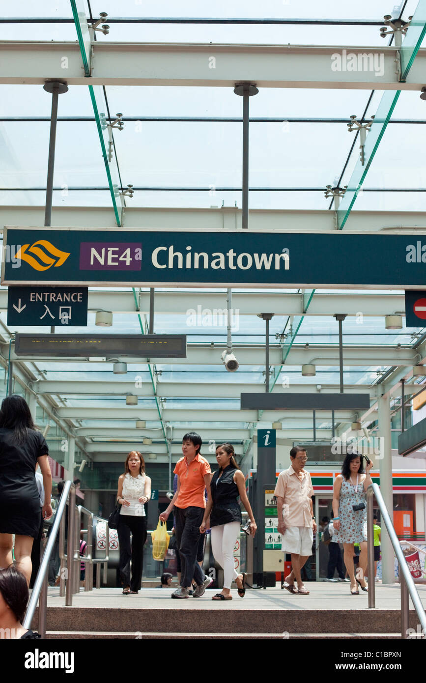 MRT (Mass Rapid Transit) Station. Chinatown, Singapore Stock Photo - Alamy