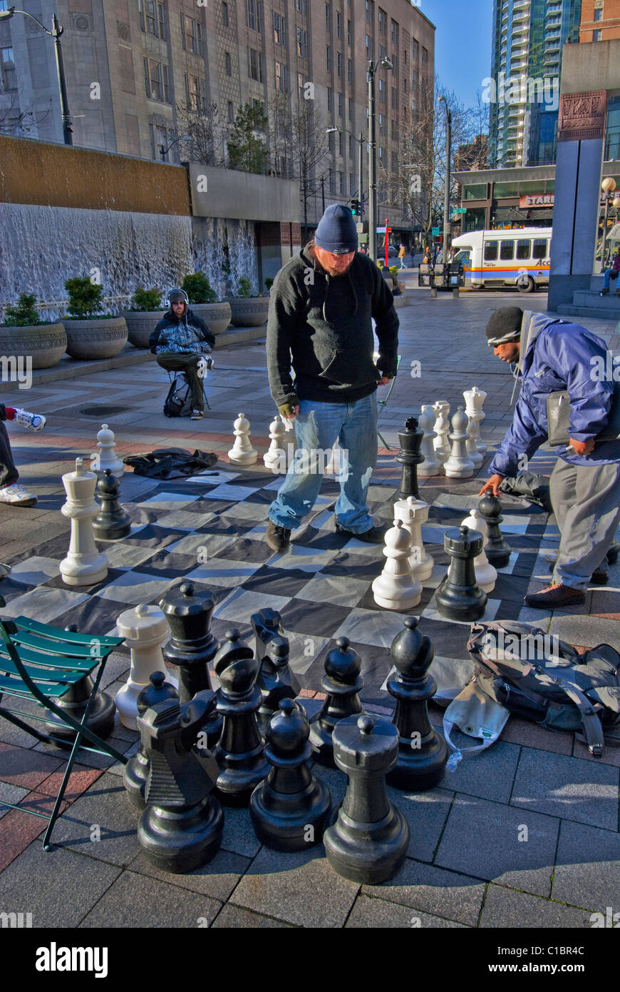 Chess outdoor park seattle hi-res stock photography and images - Alamy