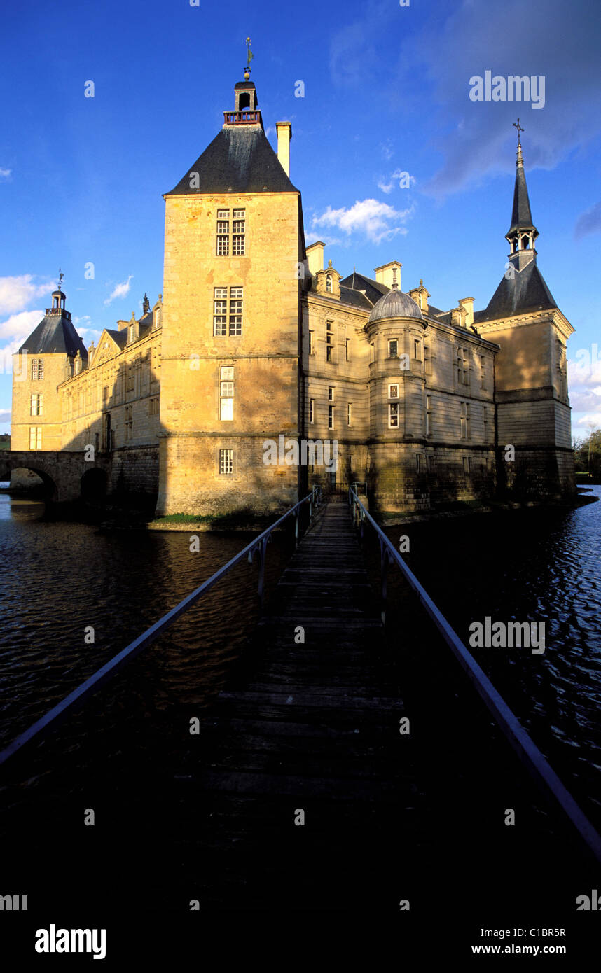 France, Saone et Loire, Sully castle (Renaissance), birthplace of ...