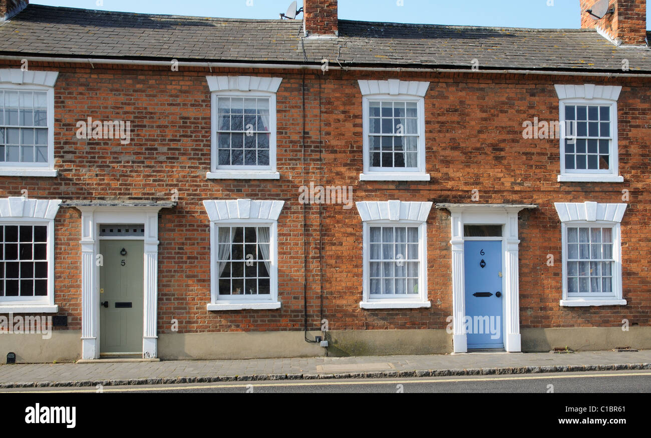 Old Georgian style terraced houses on Market Place in the historic ...