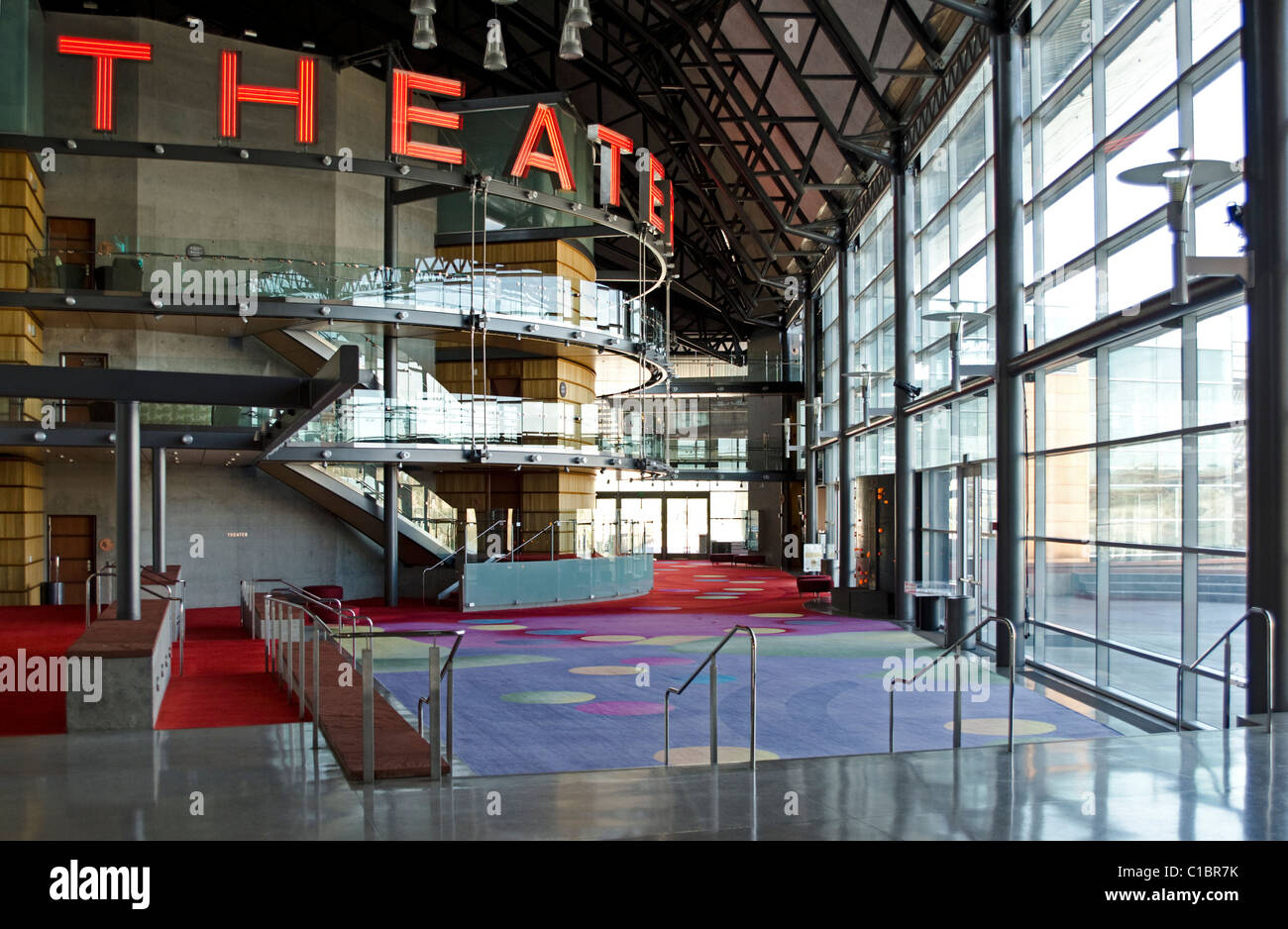 The main lobby at the Tempe Center for the Arts in Tempe, near Phoenix ...