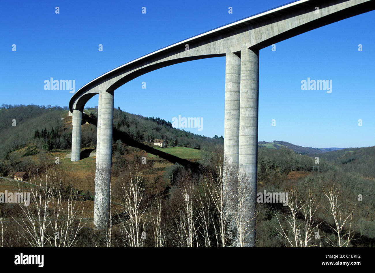 France, Correze, viaduct of Tulle (highway A89 Stock Photo - Alamy