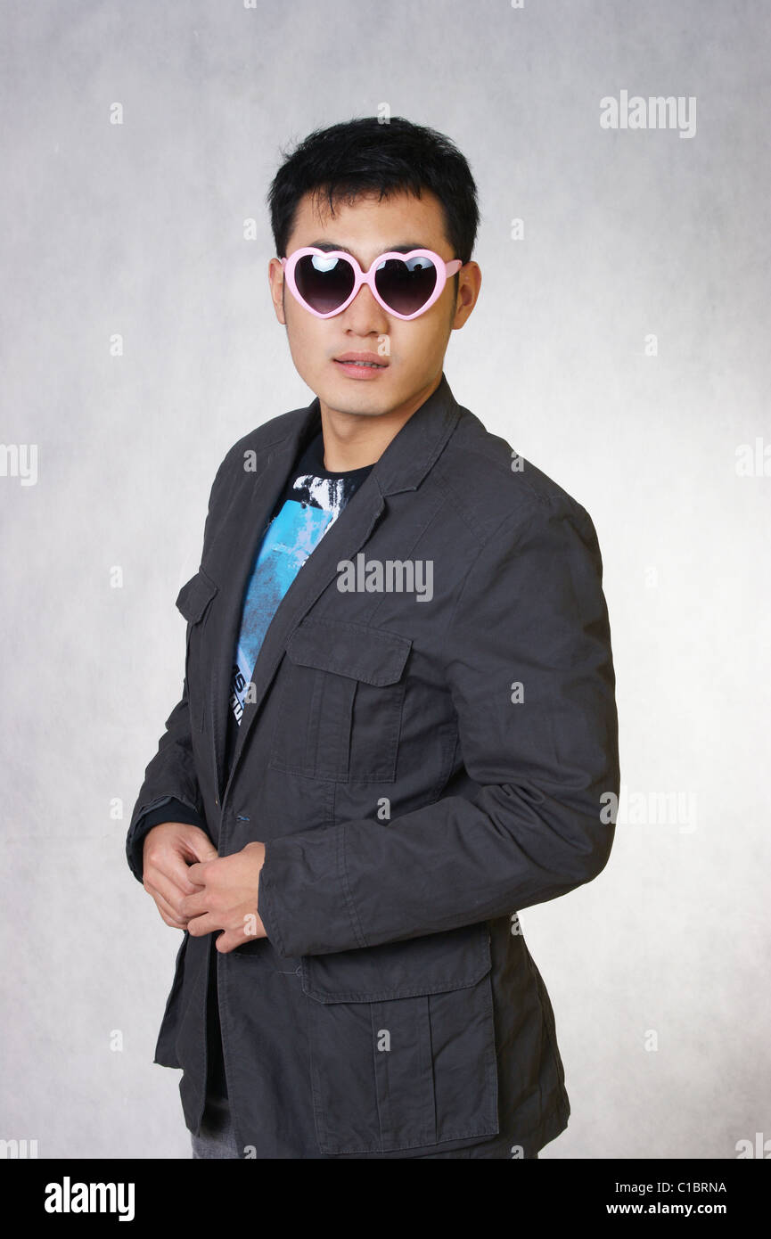 Chinese men happy Stock Photo - Alamy