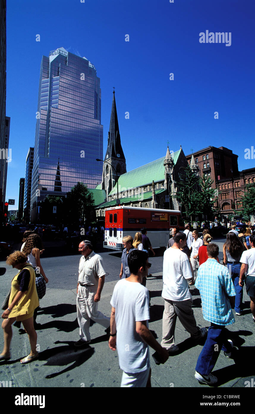 Canada, Quebec, Montreal Cathedral Christ Church (1875) with the ...
