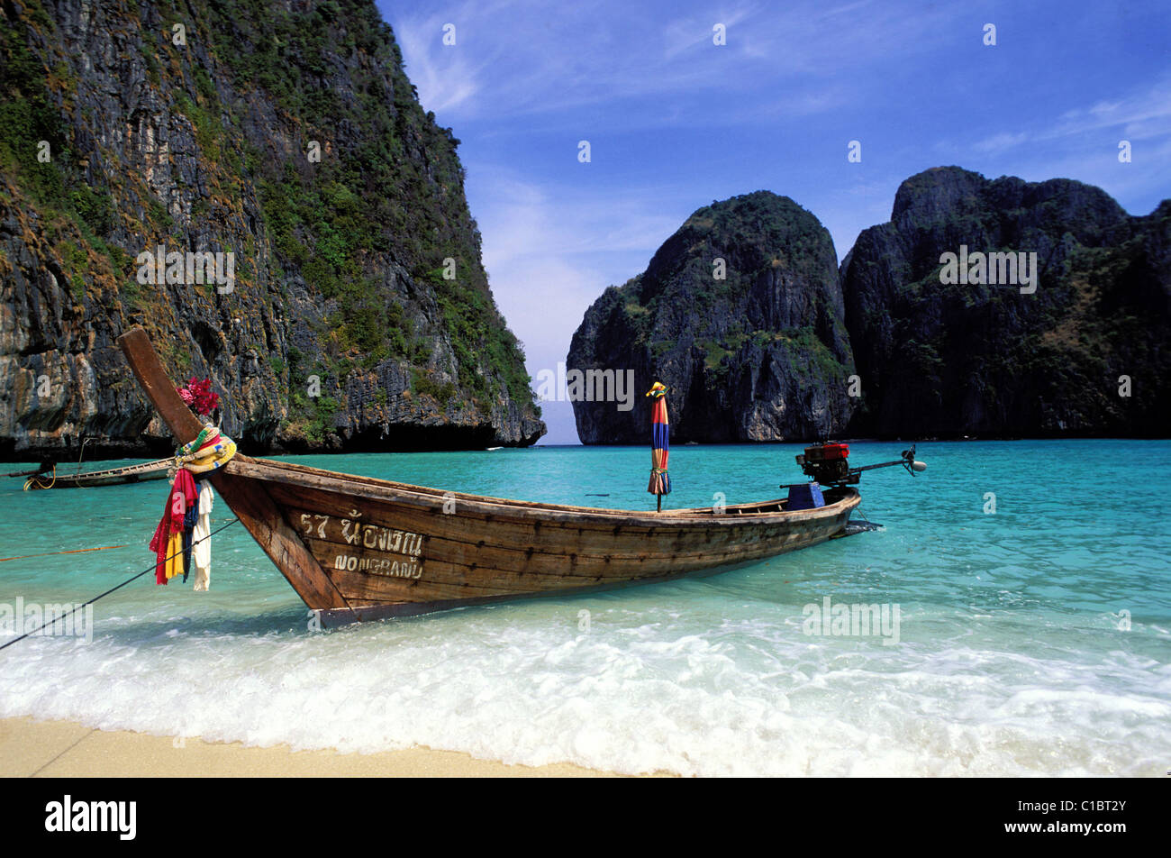 Thailand, the Ko Phi Phi archipelago, Phi Phi Leh Island, the Maya Bay ...
