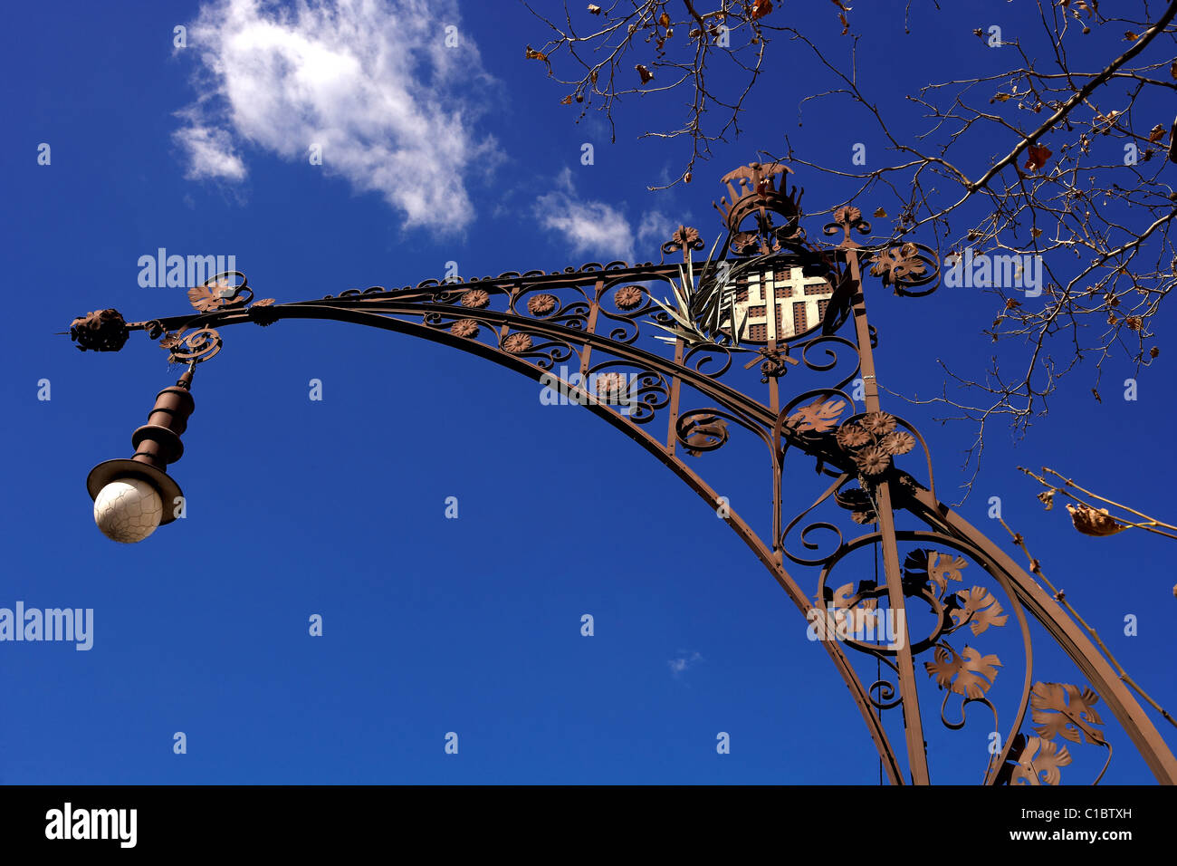 Lamp-post. Barcelona. Spain Stock Photo - Alamy