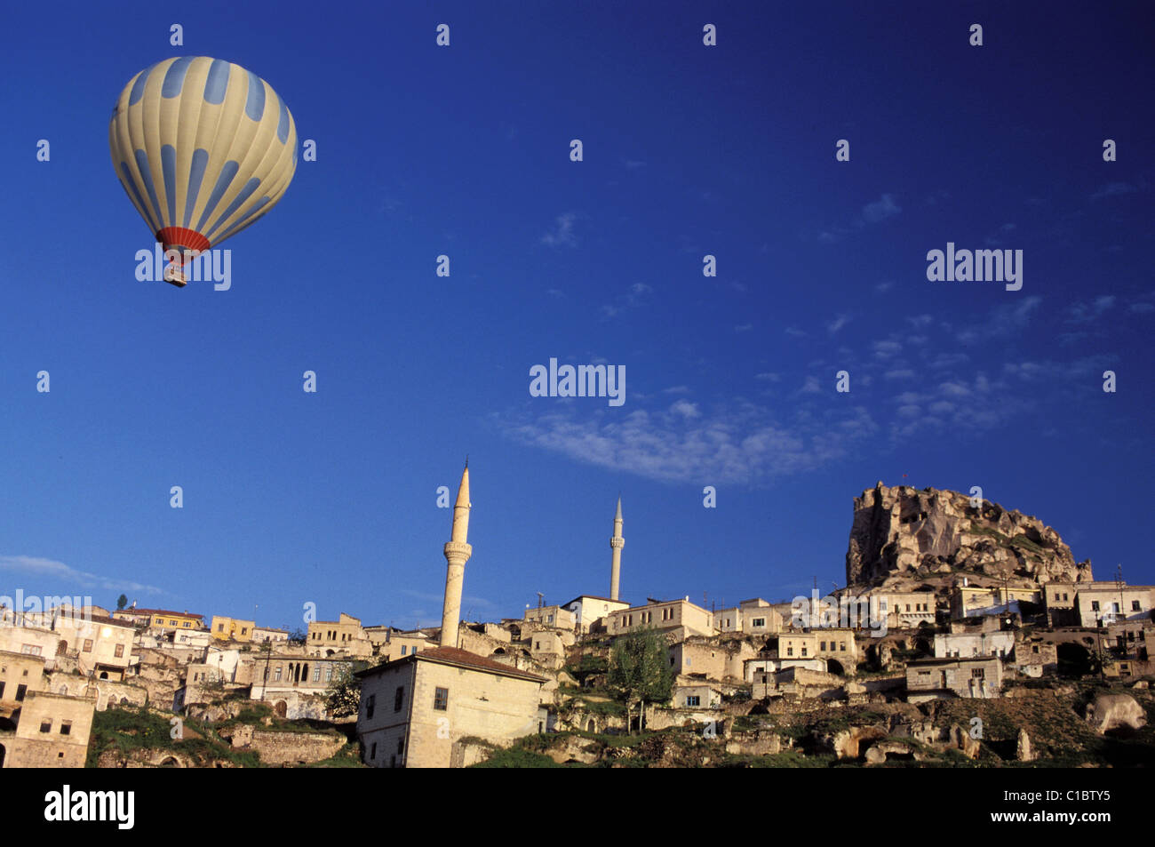 Turkey, flying over Cappadocia in Hot-air balloon Stock Photo - Alamy