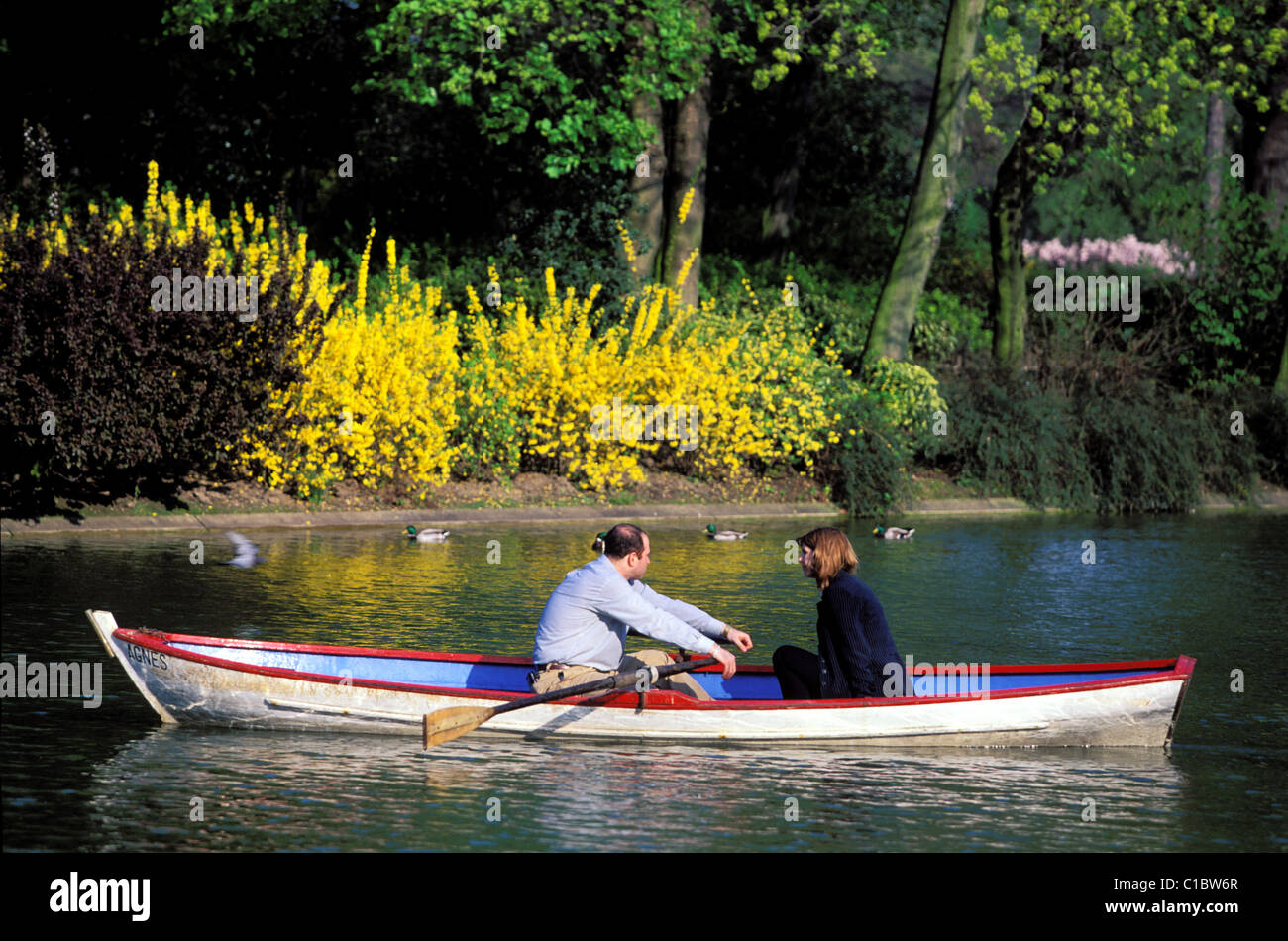 France, Paris, boat on Lake Daumesnil in Vincennes Woods Stock Photo - Alamy