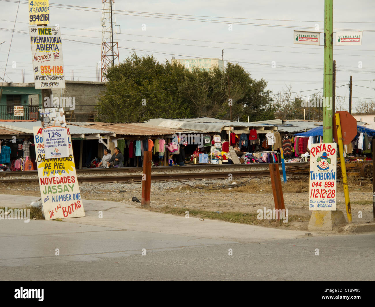 Flea Market in Rio Bravo, Mexico Stock Photo - Alamy