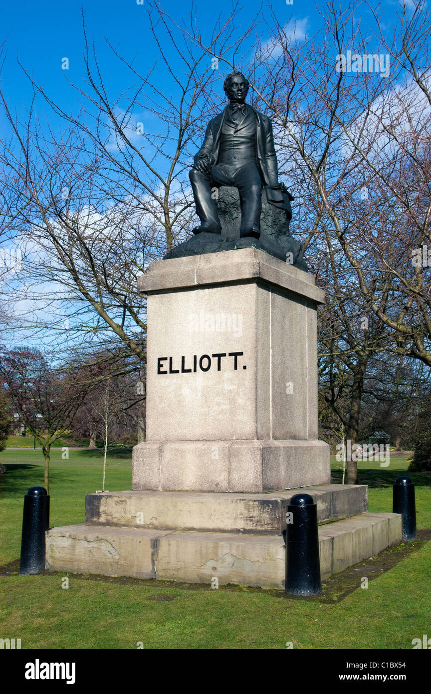 Memorial to Ebenezer Elliott, Weston Park Sheffield Stock Photo - Alamy